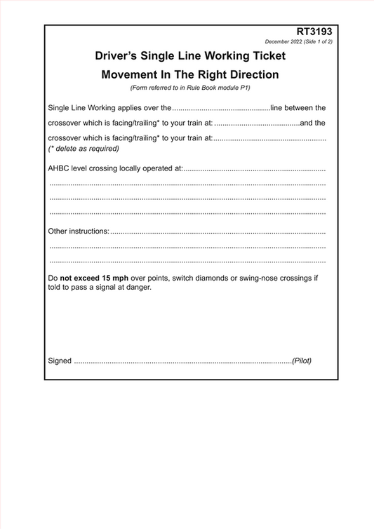 Rule Book Forms