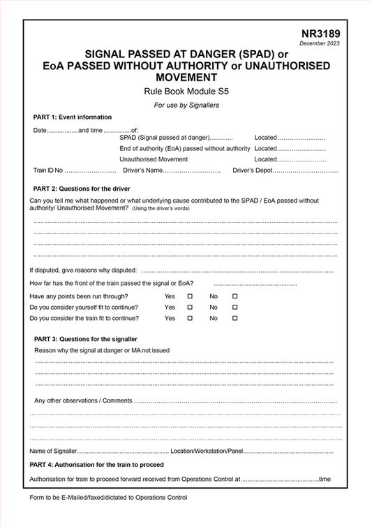 Rule Book Forms