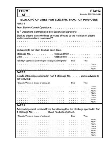 Rule Book Forms
